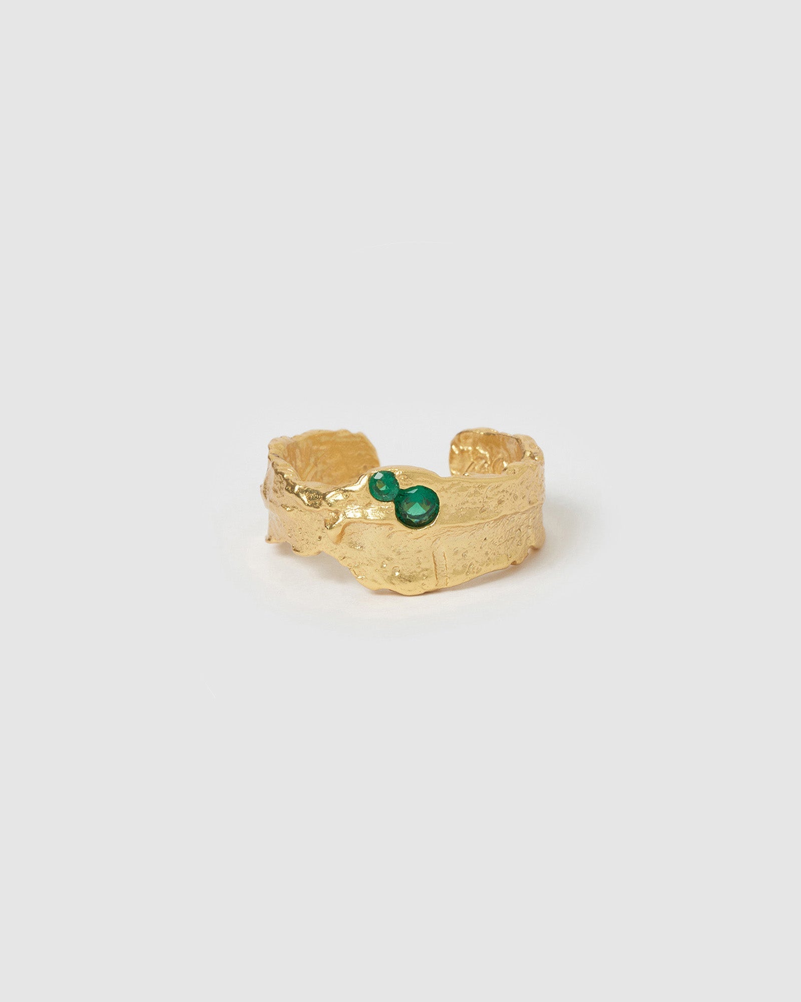 Anya Gold Ring - Emerald – Arms Of Eve